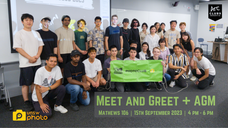 Term 3 Week 1 Social: Meet & Greet + AGM – UNSW PhotoSoc